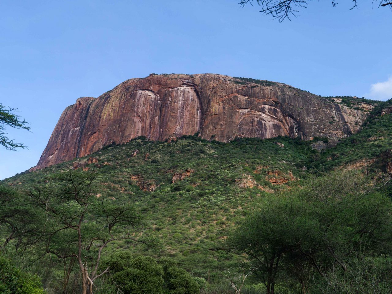 The Shnoz (5.9 VS 5a IV- 17 NTB Grade III 330m) at Ololokwe - Mountain ...